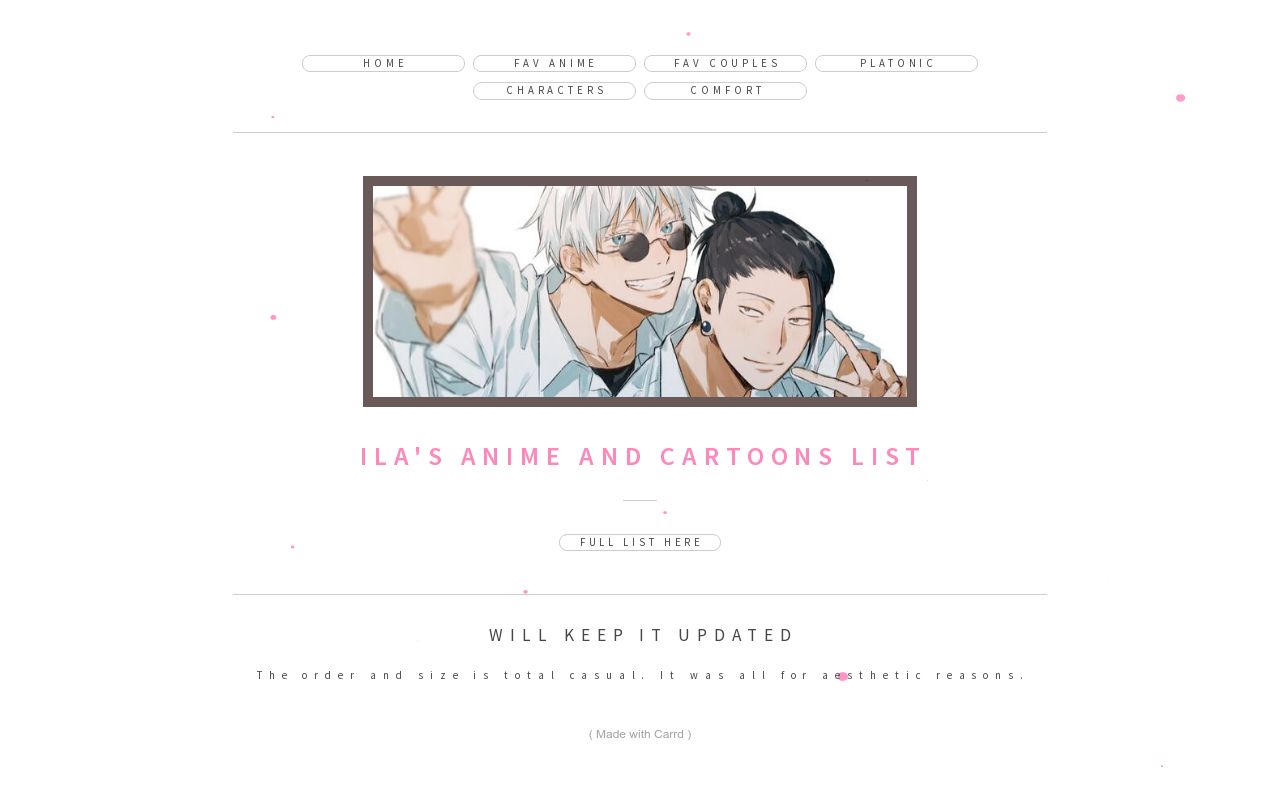 ILA'S ANIME LIST